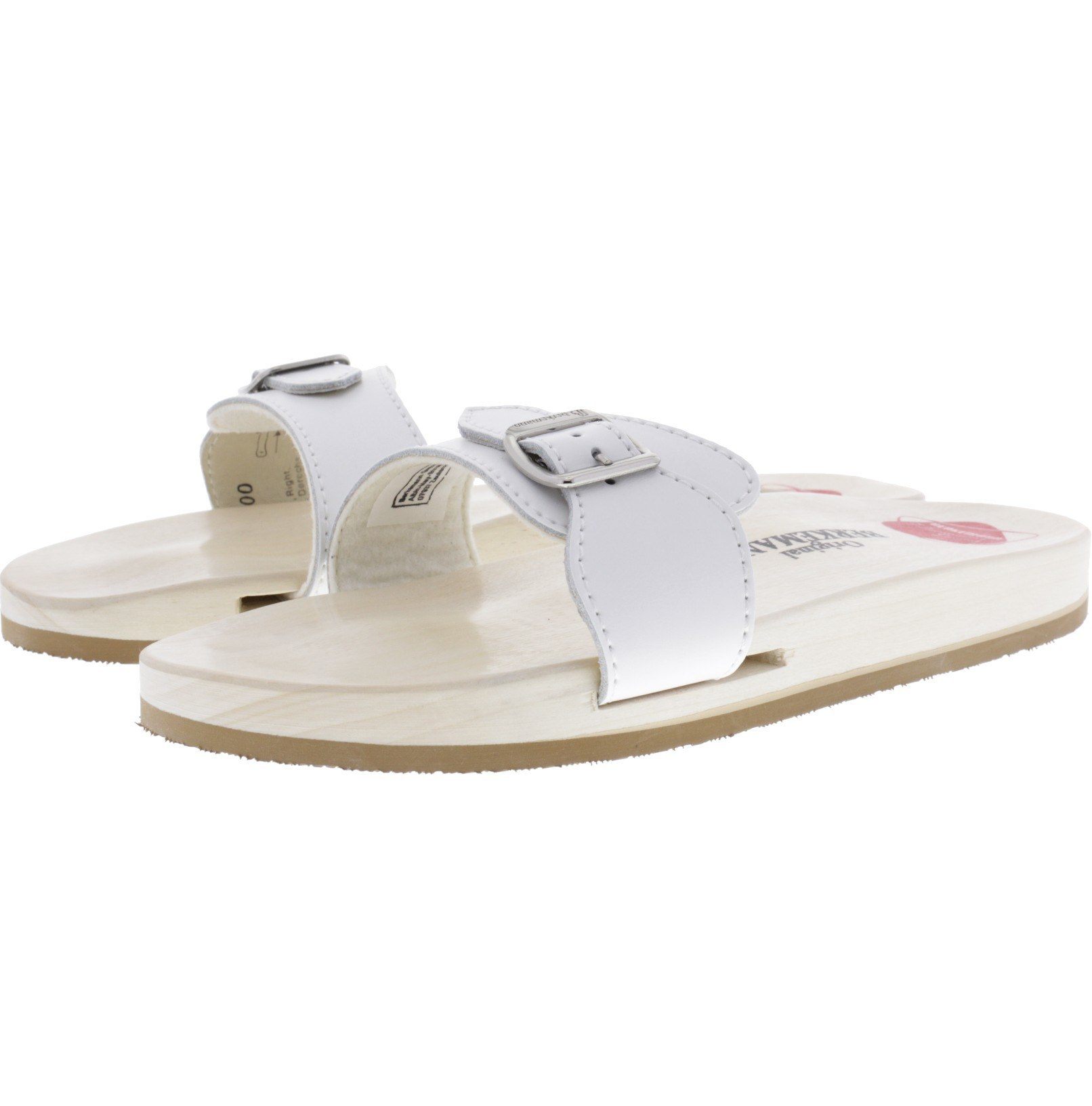 Berkemann Original Sandale B100 Weiss Leder 00100 100 Unisex