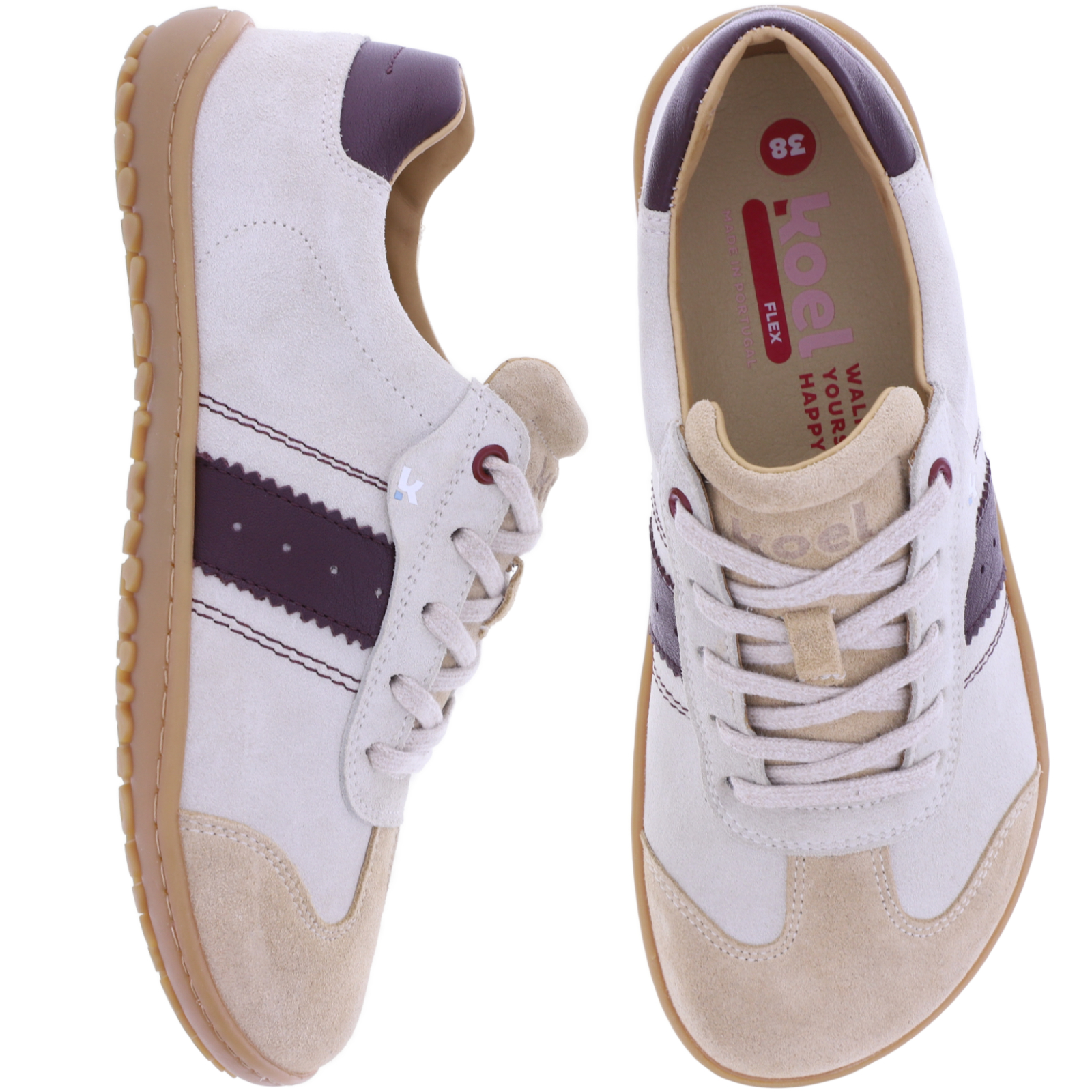 Koel Damenschuhe | Ila 3.0 | Beige-Dunkelbraun | Barfußschuhe