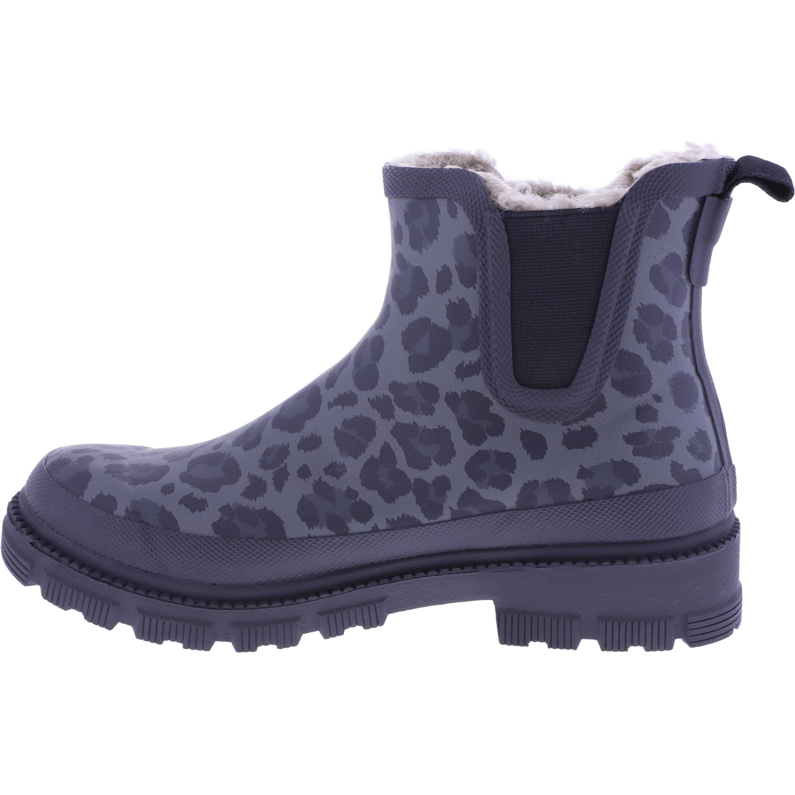 Verbenas | Lua Mate Combi Animal Fur | Black/Leo-Black Damen Gummistiefel