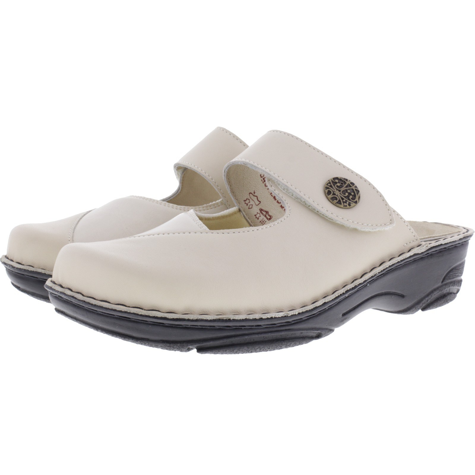 Berkemann Heliane - Beige Leder/Stretch - 03457-725 - Damen Clogs