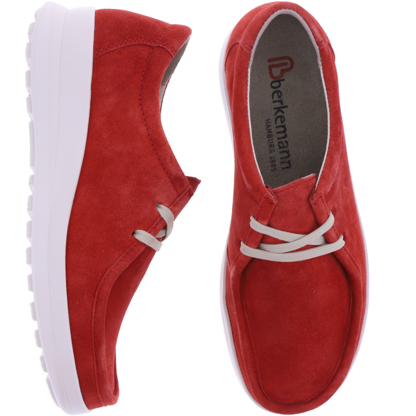 Berkemann Ladina | Rot Velour | Weite: H | 05379-250 | Damen Schnürer