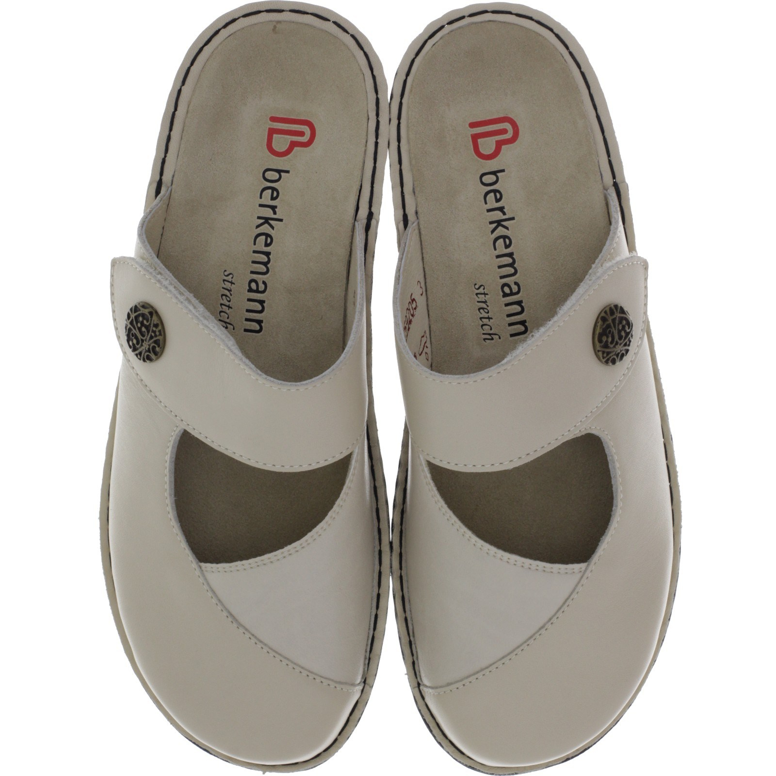 Berkemann Heliane - Beige Leder/Stretch - 03457-725 - Damen Clogs