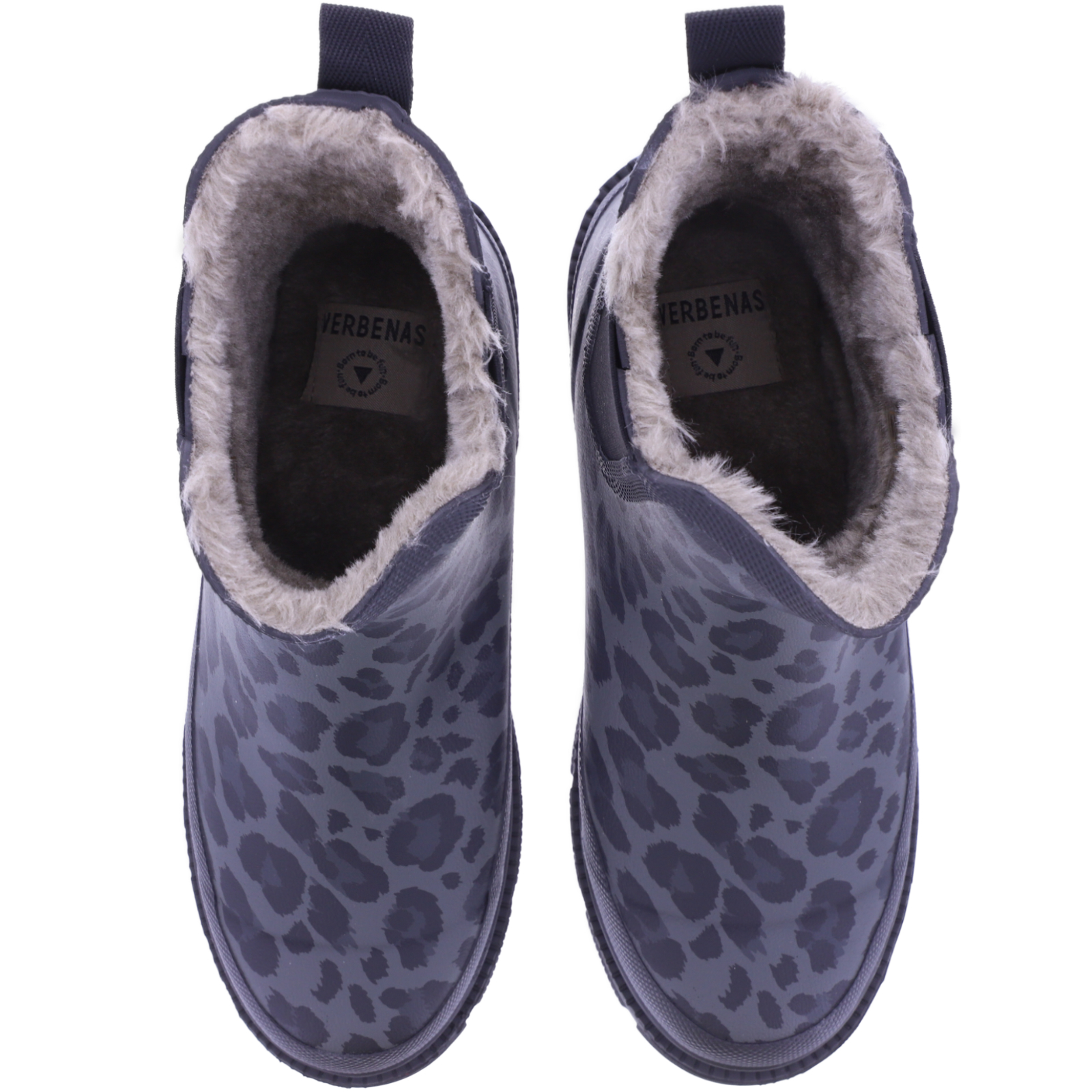 Verbenas | Lua Mate Combi Animal Fur | Black/Leo-Black Damen Gummistiefel