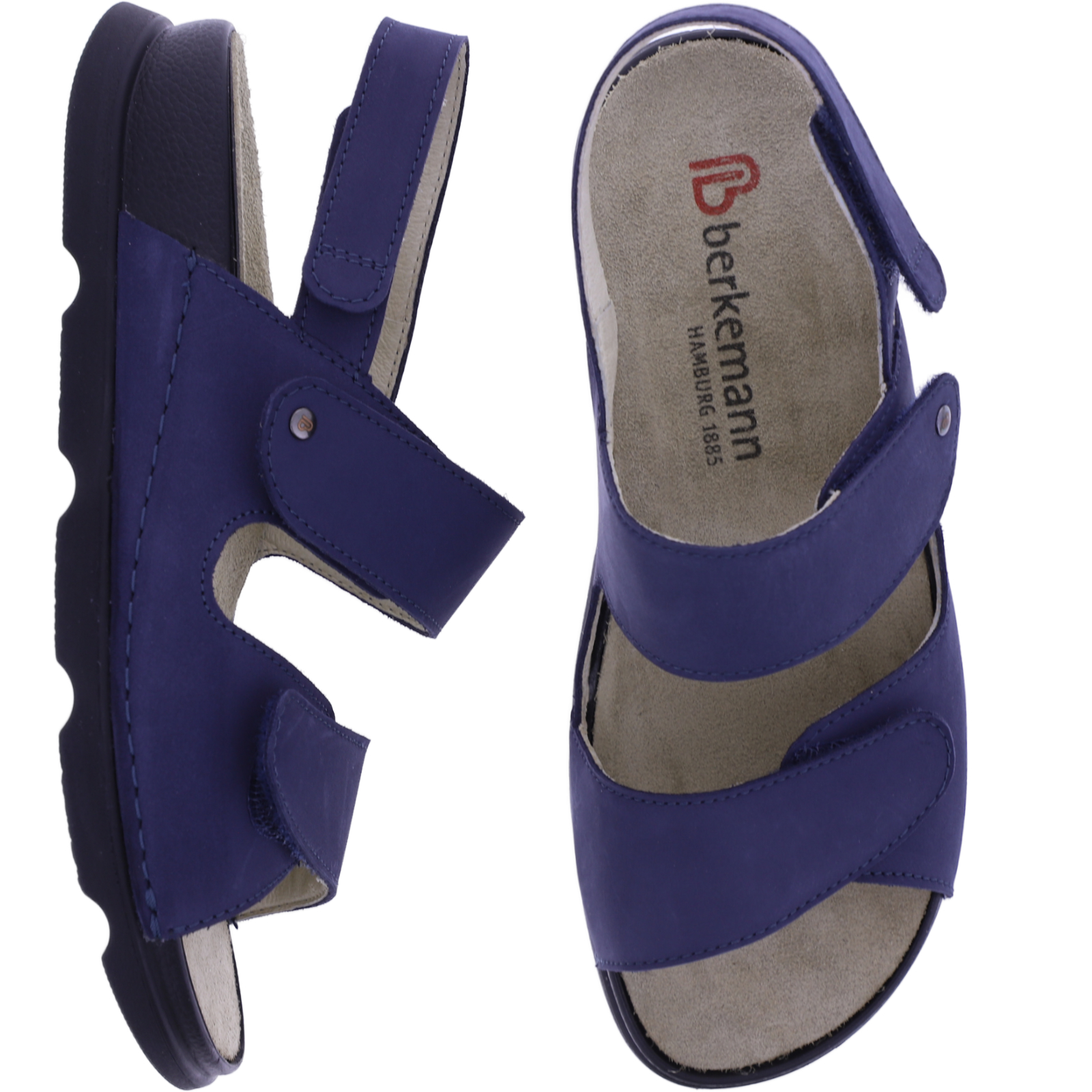 Berkemann "Donetta" | Silberweiß | Dunkelblau | Damen Sandalen