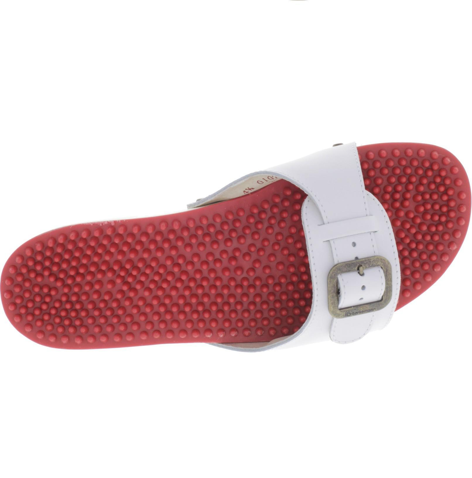 Berkemann Noppen Sandale Weiss Leder 00107 100 Unisex