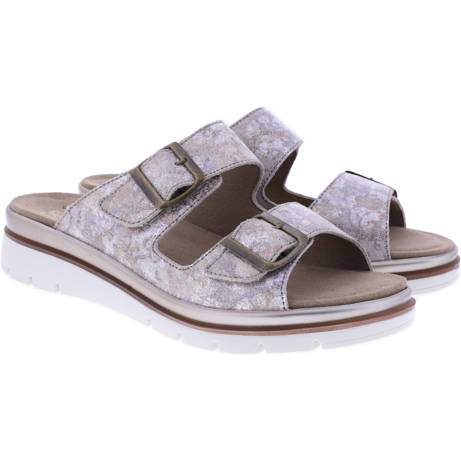 Fidelio | Glory | Oat-Gold Metallic | Leder | Damen Pantoletten