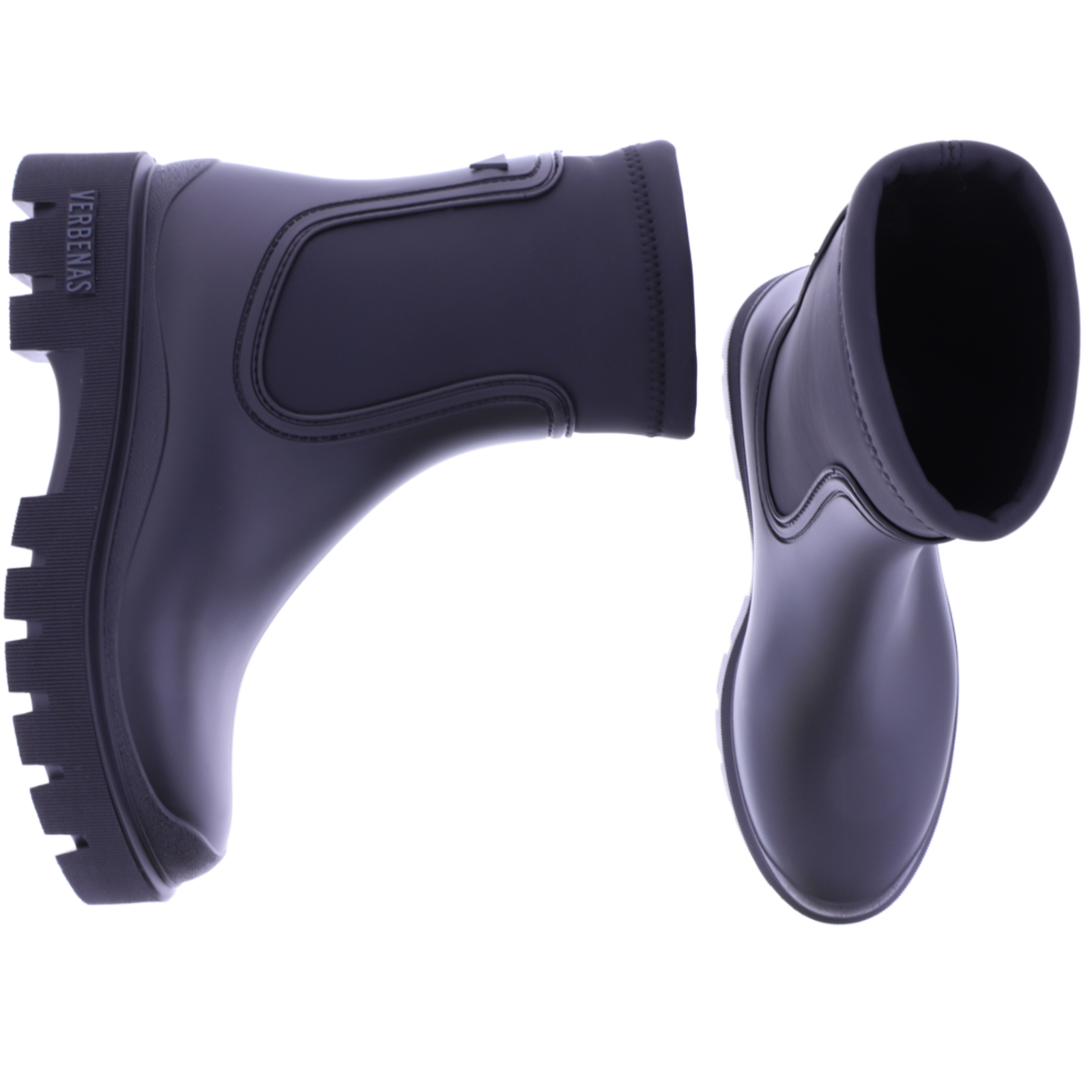 Verbenas | Muki Mate Gomato | Negro-Schwarz | Damen Gummistiefel