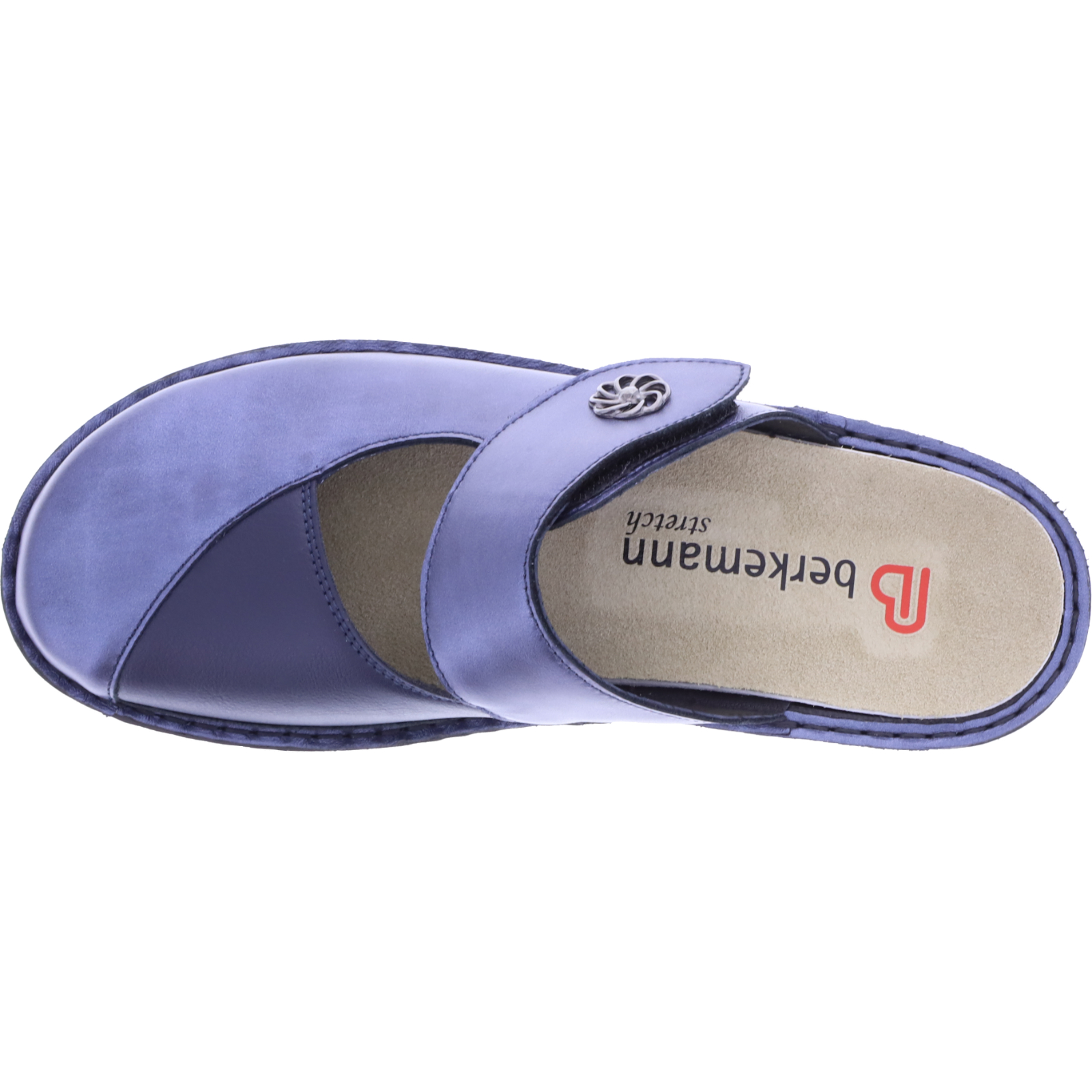 Berkemann Heliane - Blau Leder/Stretch - Aventin 03457-371 Damen Clogs