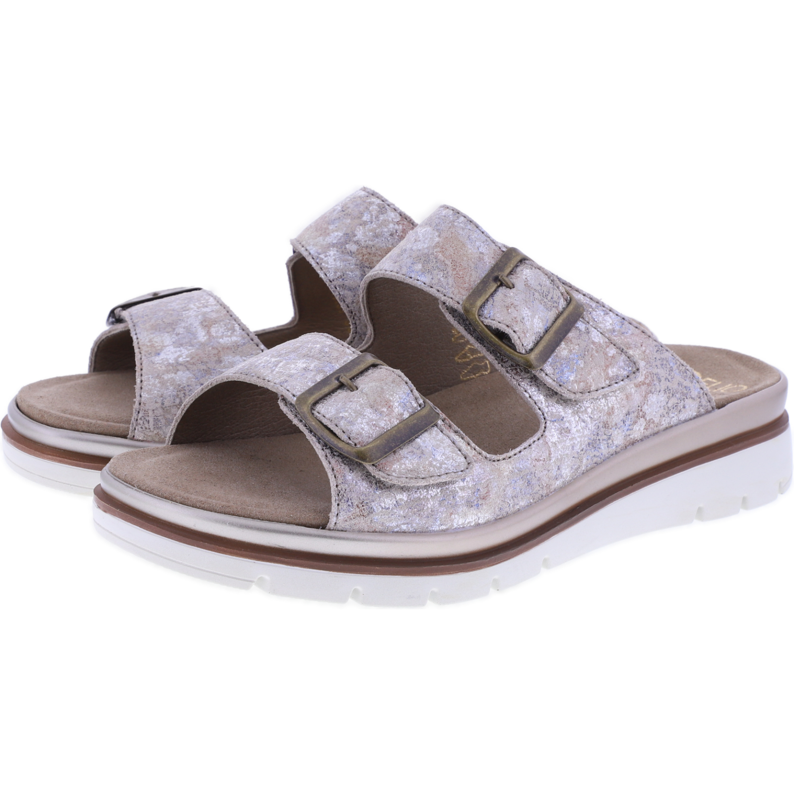 Fidelio | Glory | Oat-Gold Metallic | Leder | Damen Pantoletten
